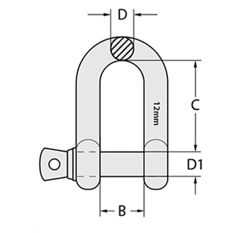 Galv Commerical Dee Shackle - Handling Equipment Canterbury