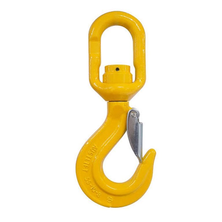 G80 Swivel Sling Hook with Latch Ball Bearing - Handling Equipment ...
