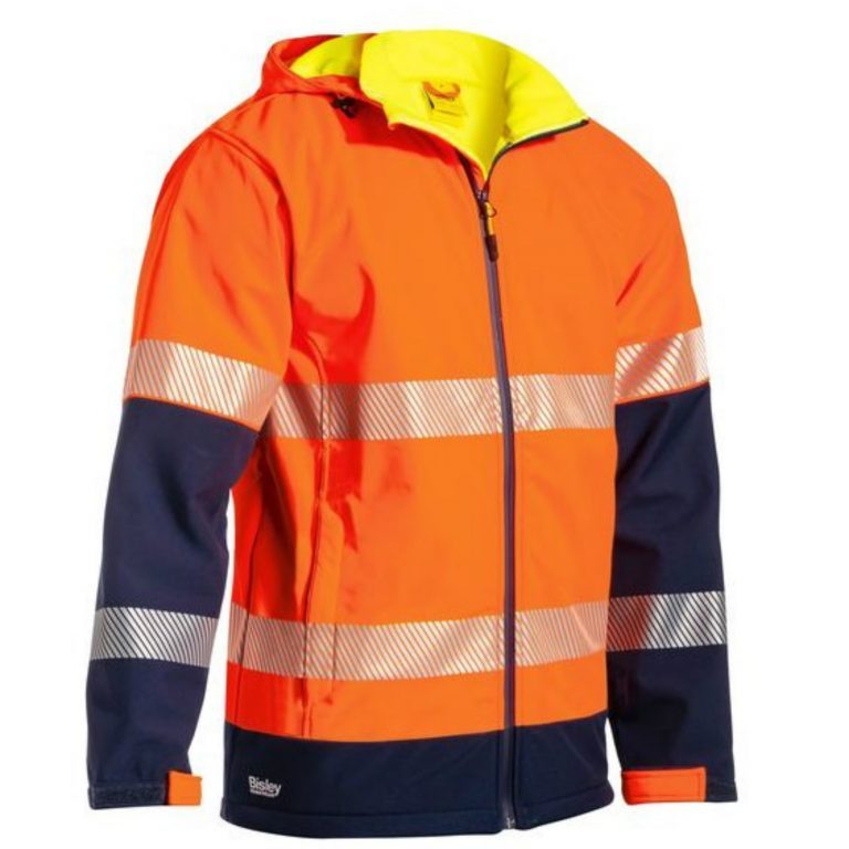 Bisley Taped Two Tone Hi Vis Ripstop Softshell Jacket - Handling ...