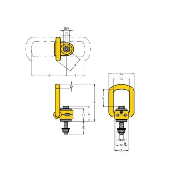 Yoke Swivel Lifting Point - Handling Equipment Canterbury