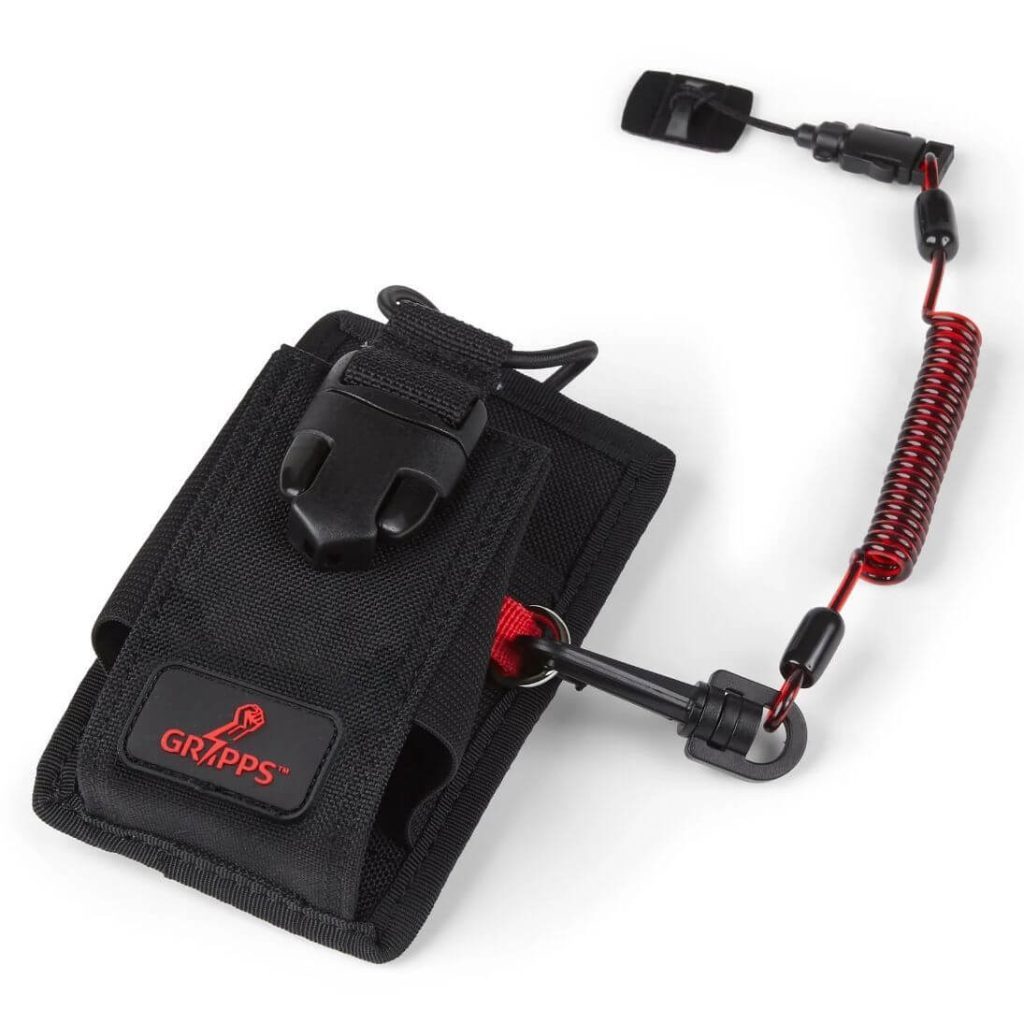 Gripps Adjustable Two-Way Radio Holster With Coil E-Tether And E-Catch ...