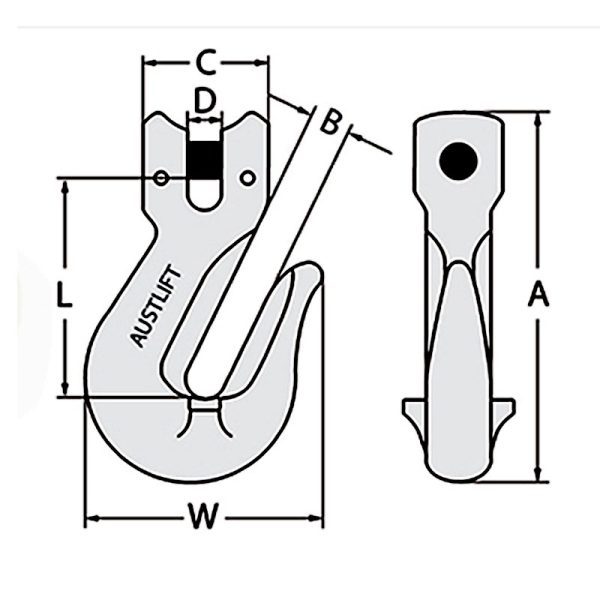 G100 Clevis Grab Hook - Handling Equipment Canterbury