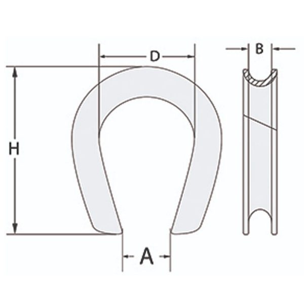 Open thimble Galvanised - Handling Equipment Canterbury