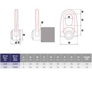 Codipro Weld On Swivel Lifting Rings - Handling Equipment Canterbury