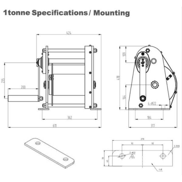 Titan Load Brake Winch - Handling Equipment Canterbury