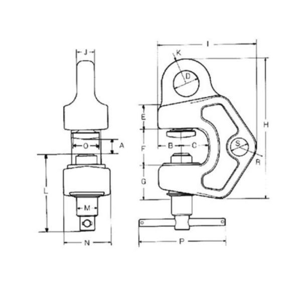 Kito Eagle Clamps - Multi Directional Lifting Clamp - Model SBB Hv85-320 - Handling Equipment ...